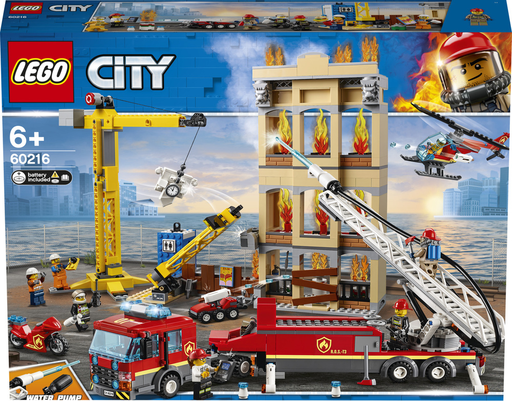 Конструктор LEGO City Fire "Центральная пожарная станция", 60216 ...