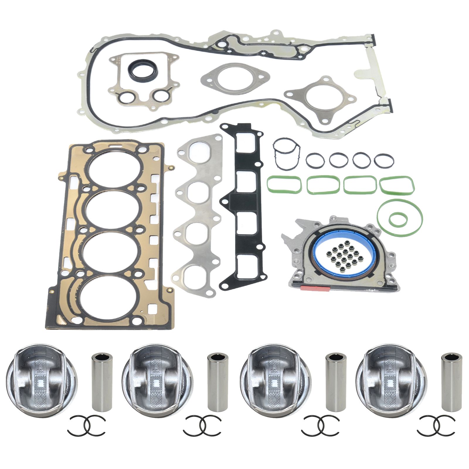 Комплект из 4 поршней и прокладка головки блока цилиндров для Audi Seat ...