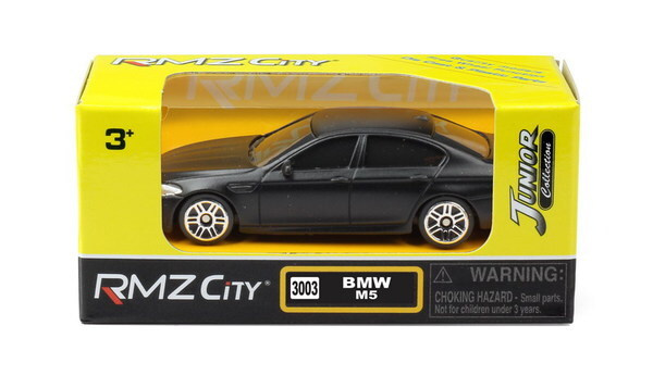 Машина металлическая RMZ City 1:64 BMW M5, без механизмов, черный матовый цвет (344003SM ...