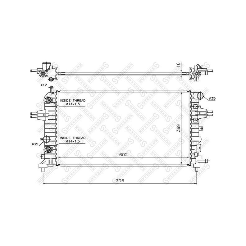 Радиатор системы охлаждения АКПП Opel Astra H 1.4/1.8 04 - Stellox арт ...