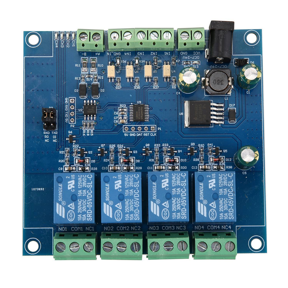 Modbus Rtu 4-канальный релейный модуль Ttl Uart Communication 4 ...