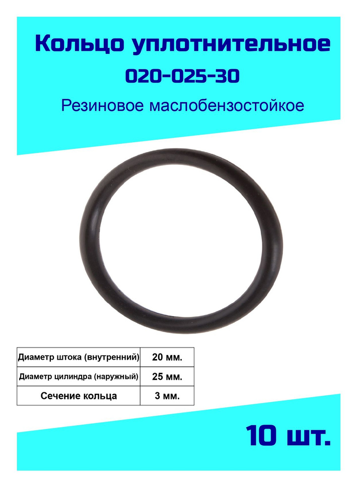 Кольцо уплотнительное 20 мм.резиновое (020-025-30) - арт. 020-025-30 ...