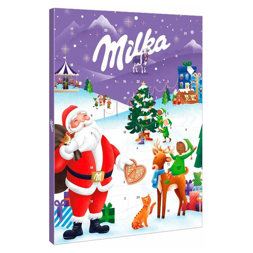 Новогодний подарочный набор молочного шоколада и конфет Milka Xmas ...