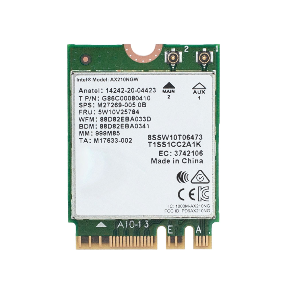 Wi Fi адаптер для ноутбука Ax210ngw Wi Fi 6e Bluetooth 5 2 купить с