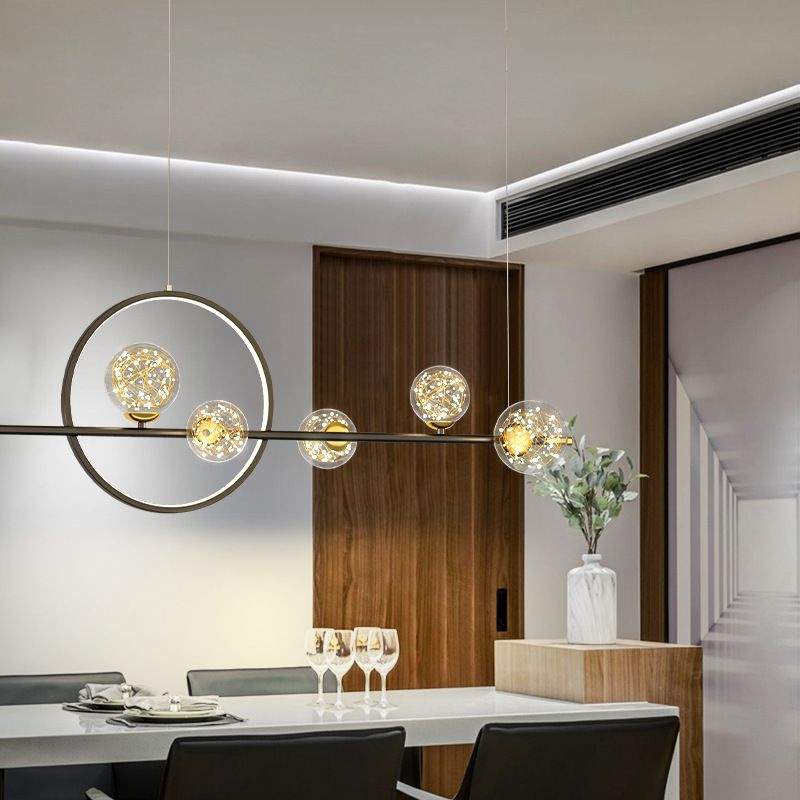 Люстра потолочнаяМинималистский дизайн кафе-бар столовая длинный ...