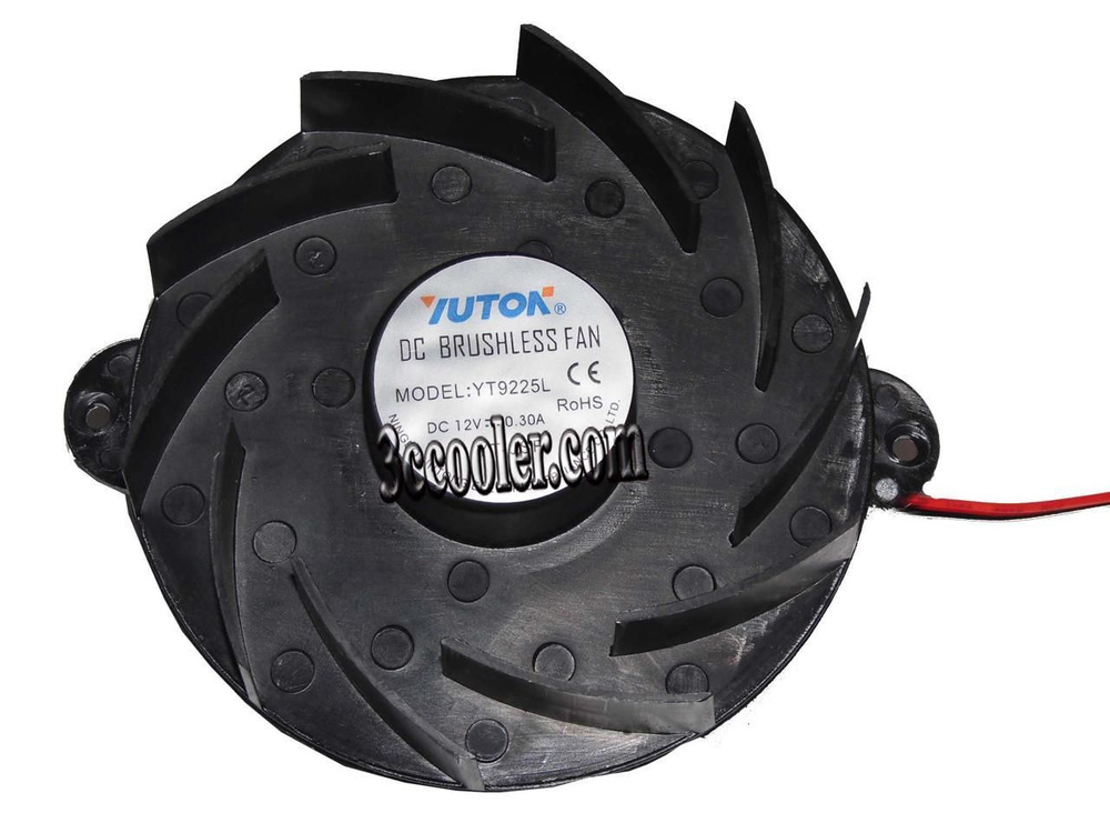 Yuton YT9225L DC 12V 0.3A 2-проводной вентилятор для микроволновой печи ...