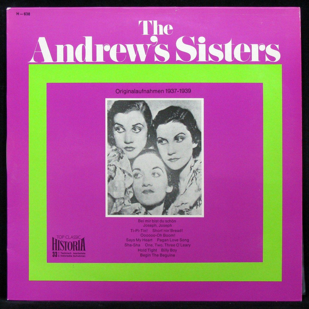 LP Andrews Sisters - Originalaufnahmen 1937-1939 (винил) (333351 ...