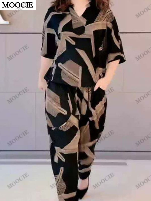 Комплект одежды Женский MOOCIE черный, размер 50 Полиэфирный шелк Китай Лето купить c доставкой ...