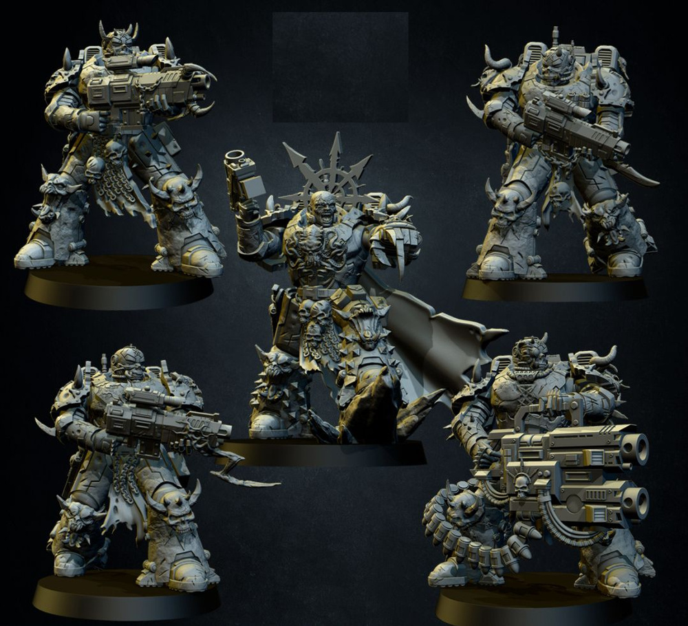 Игровые фигурки Doom Marines (Doom Legion) 40K 5шт. (Warhammer 40K ...