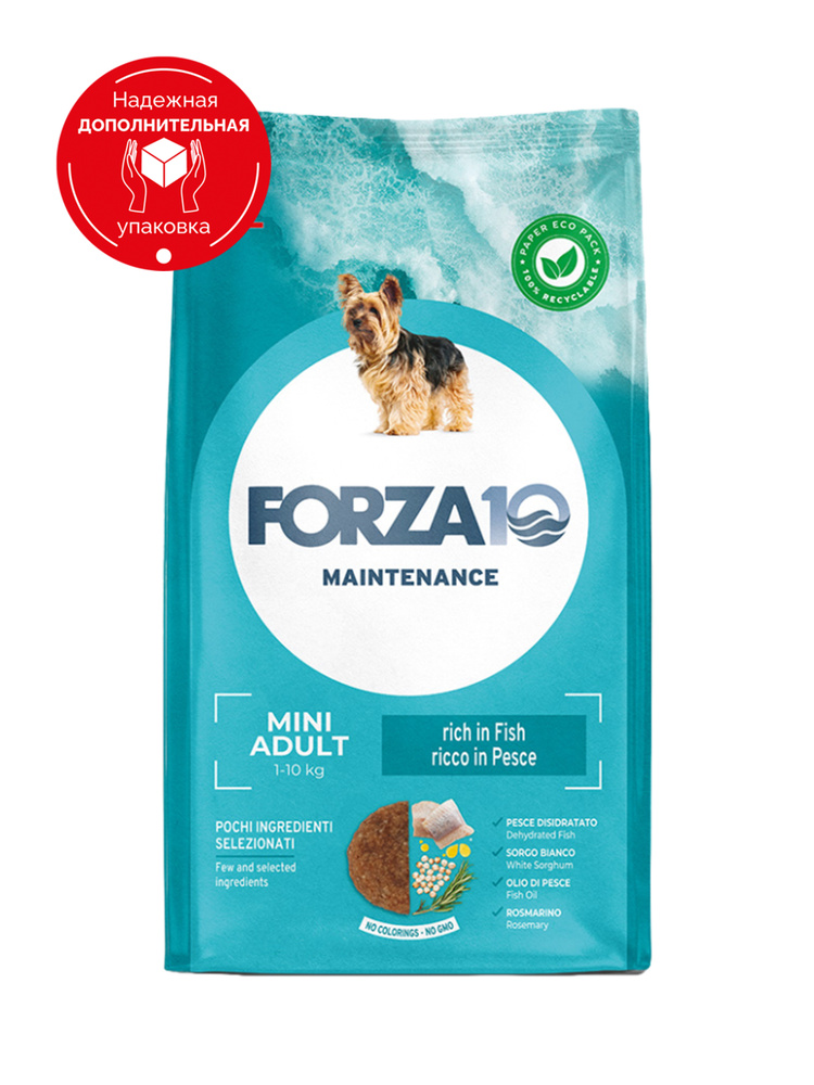 Forza10 Maintenance Adult Mini Pesce сухой корм для взрослых собак мелких пород с рыбой - 4 кг ...