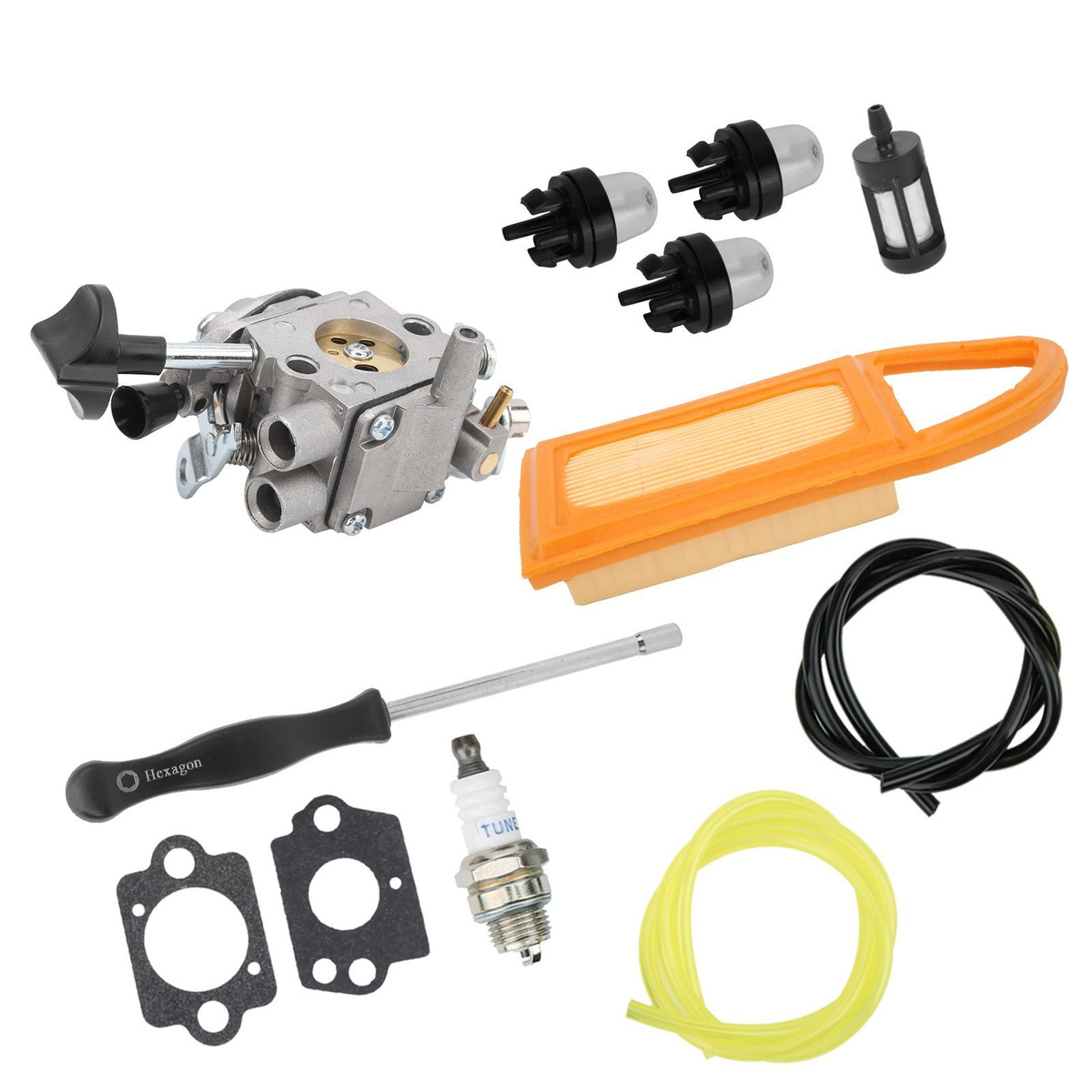 Карбюратор, комплект карбюратора, фильтр дымохода, масляная трубка ...