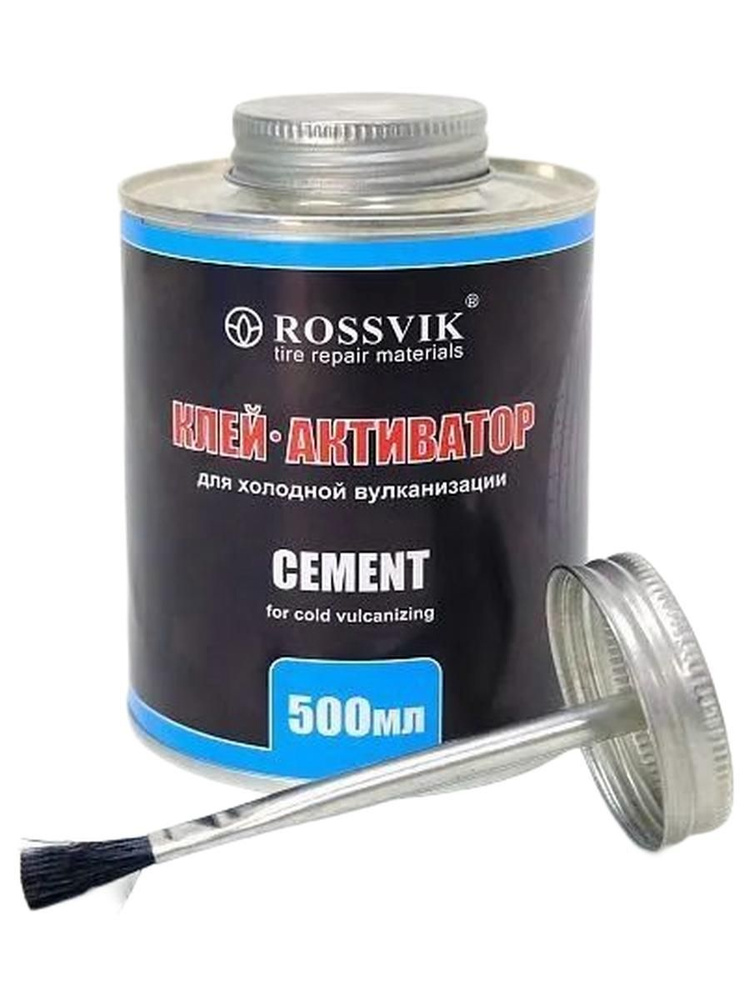 Клей активатор для ремонта шин ROSSVIK, 500 мл (банка с кистью) K.05. K.2 купить на OZON по ...