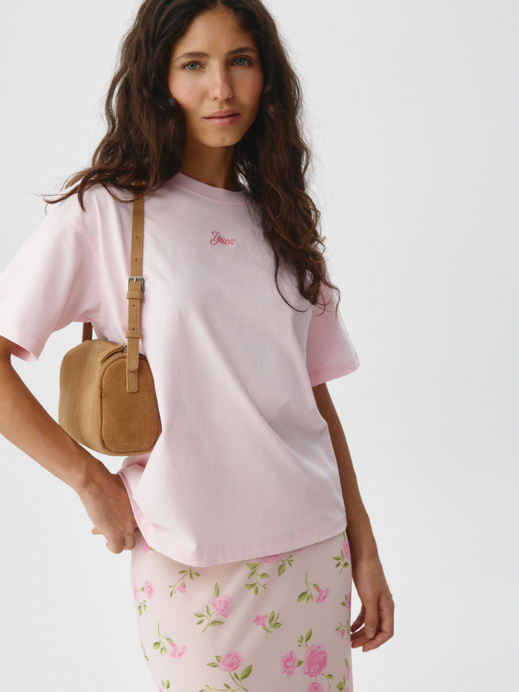 Футболка Женский SELA светло-розовый, размер 44 Повседневный Китай купить c доставкой на OZON по ...