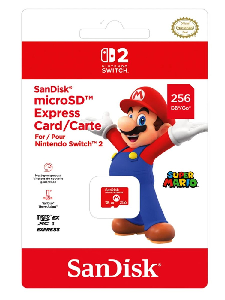SanDisk microSD Express Card для Nintendo Switch 2 карта памяти -256GB ...