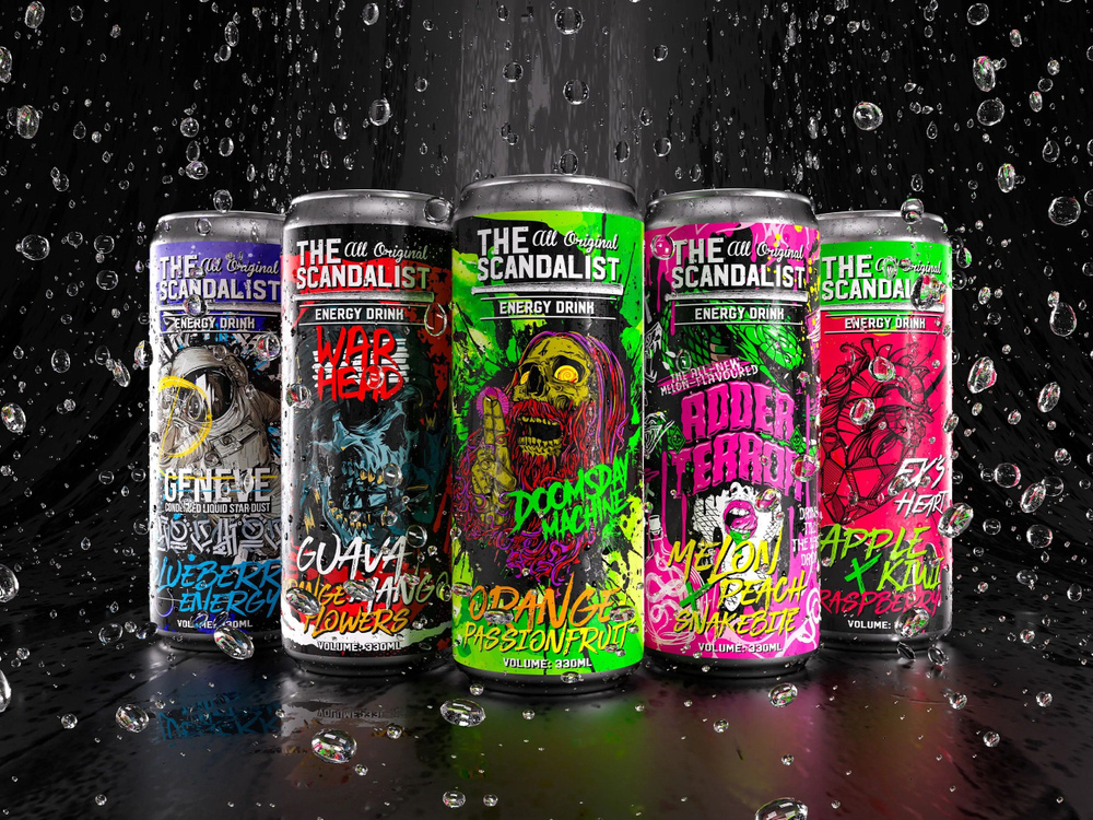 Напиток тонизирующий The Scandalist Energy Drink "War Head", 330мл*12 ...
