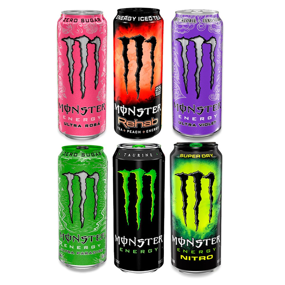Набор Энергетиков Monster Energy Mix 6шт по 500мл из Европы - купить с ...