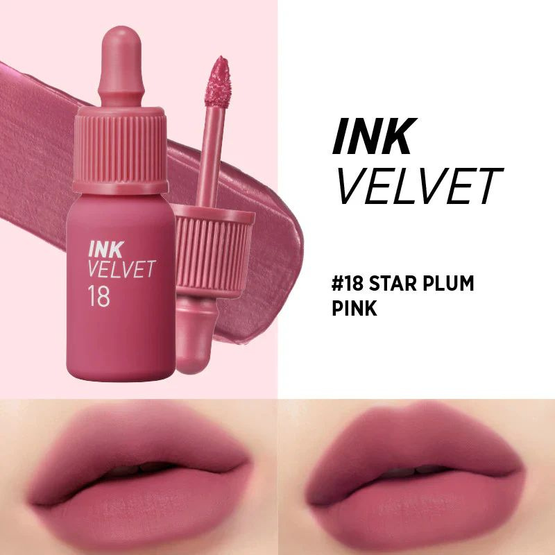 Блеск для губ PERIPERA INK VELVET 4г,18 STAR PLUM PINK, Помада для губ ...