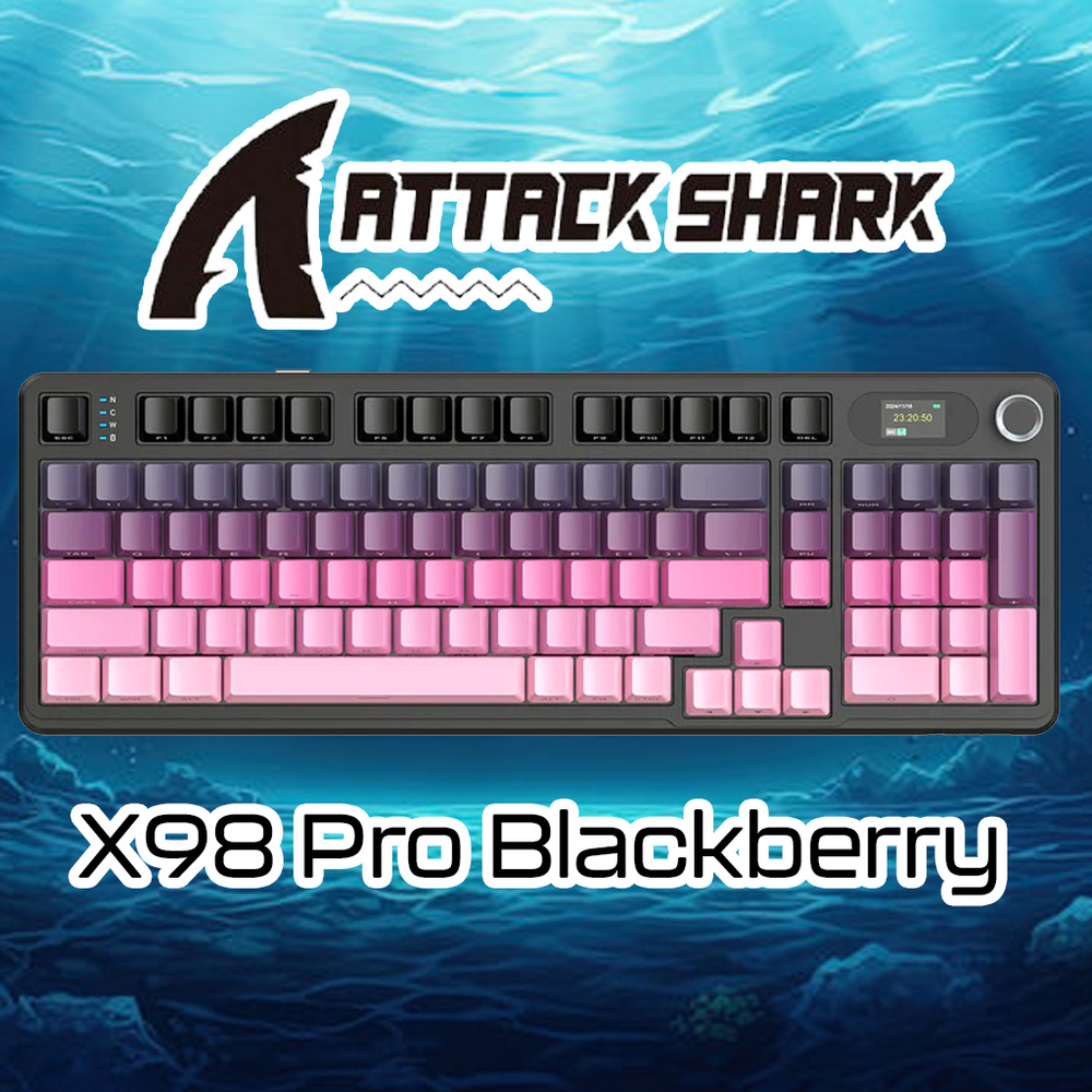 ATTACK SHARK Игровая клавиатура беспроводная Attack Shark X98 Pro ...