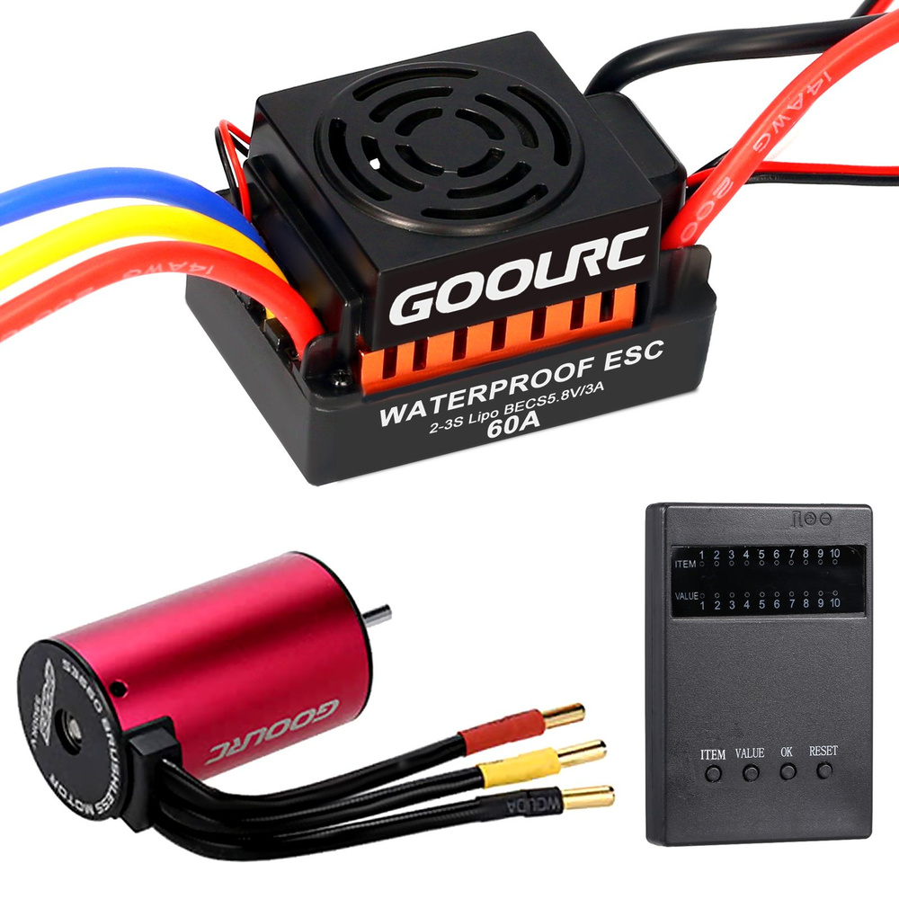 GoolRC S3660 3300KV Бесколлекторный двигатель без датчика 60A Бесколлекторный - купить с ...
