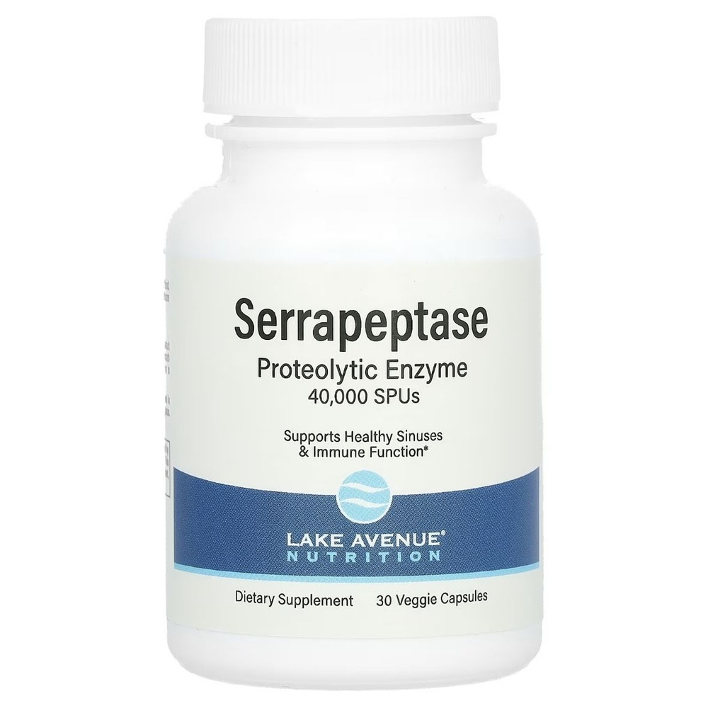 Lake Avenue Nutrition Serrapeptase, серрапептаза, протеолитический ...