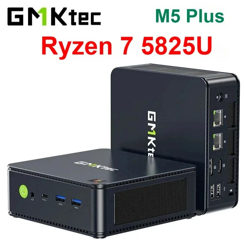 GMKtec Мини-ПК Nucbox M5 Plus 8C/16T,USB3.2*2+HDMI+DP+USB C WiFi 6E, BT ...