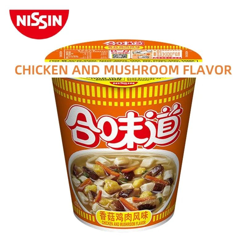 Лапша Nissin Аромат курицы и грибов в стакане, произведенная в Китае купить на OZON по низкой ...