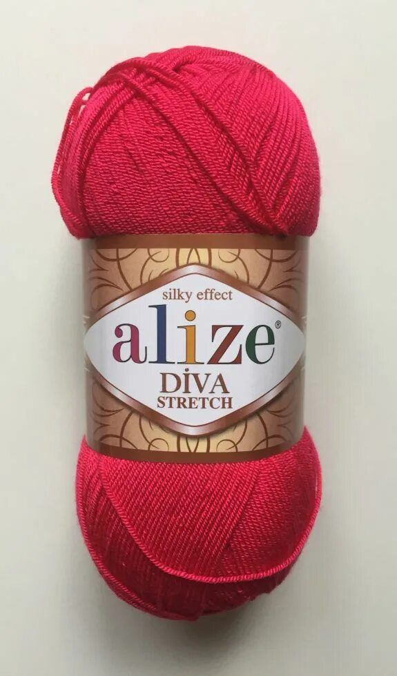 Пряжа для вязания Alize Diva stretch 396 яр.розовый 100 гр/400 м 92% ...