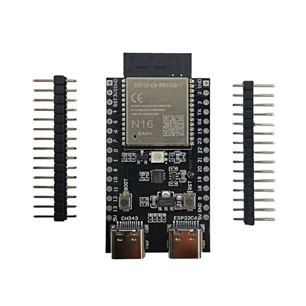 Esp32 C6 Devkit N16r2 Esp32 C6 16 МБ Флэш Памяти Esp32 Esp Макетная Плата купить с доставкой