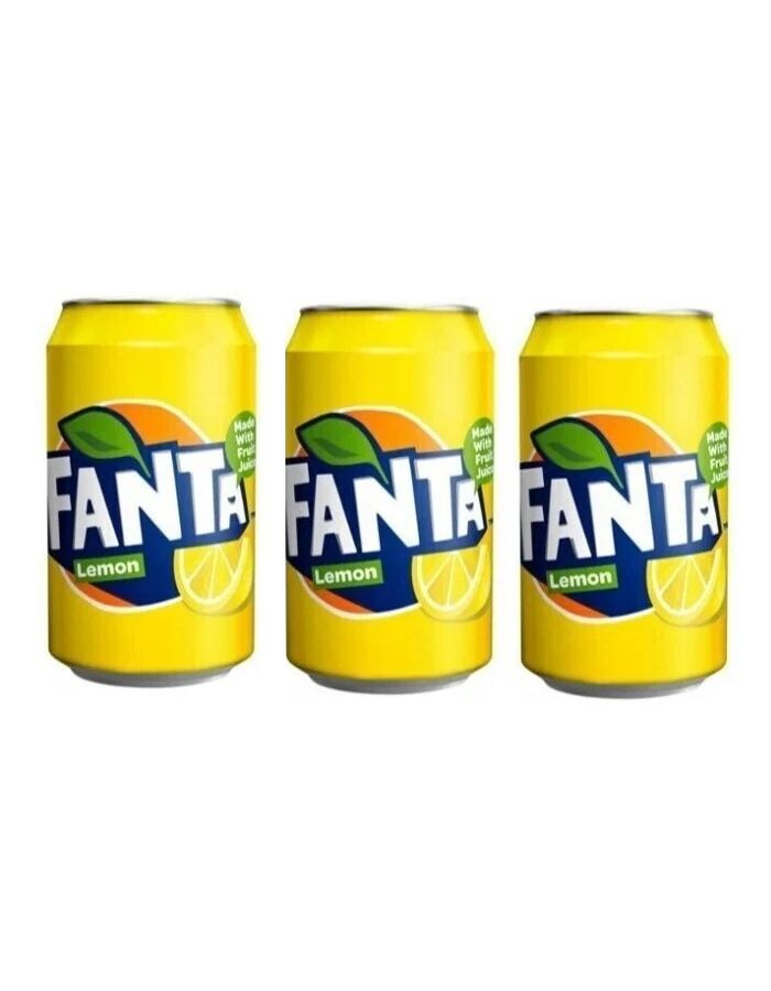 Газированный напиток Fanta Lemon 330 мл х 3 шт - купить с доставкой по ...