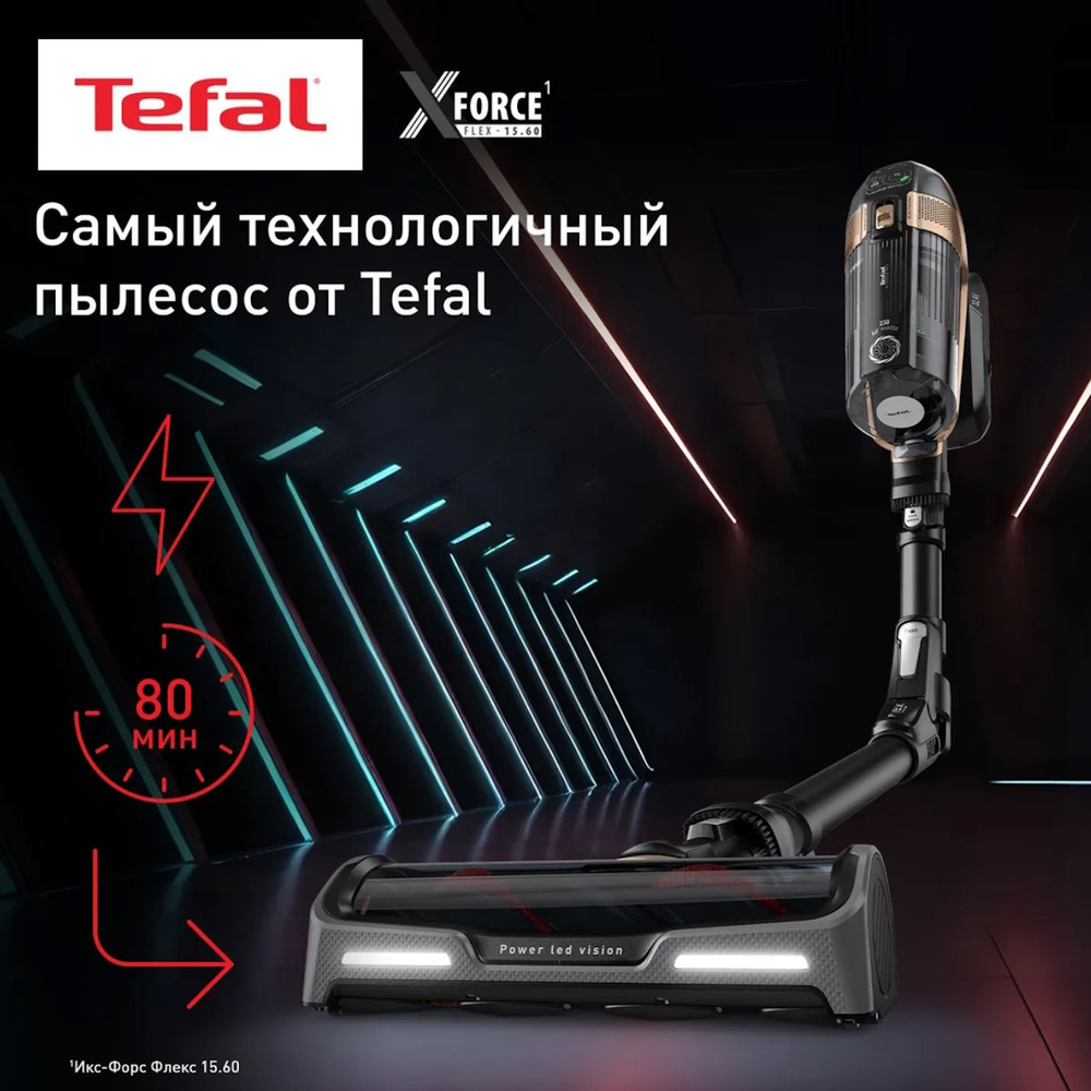 Вертикальный пылесос Tefal X-Force Flex 15.60 Pro TY99F1WO купить на OZON по низкой цене в ...