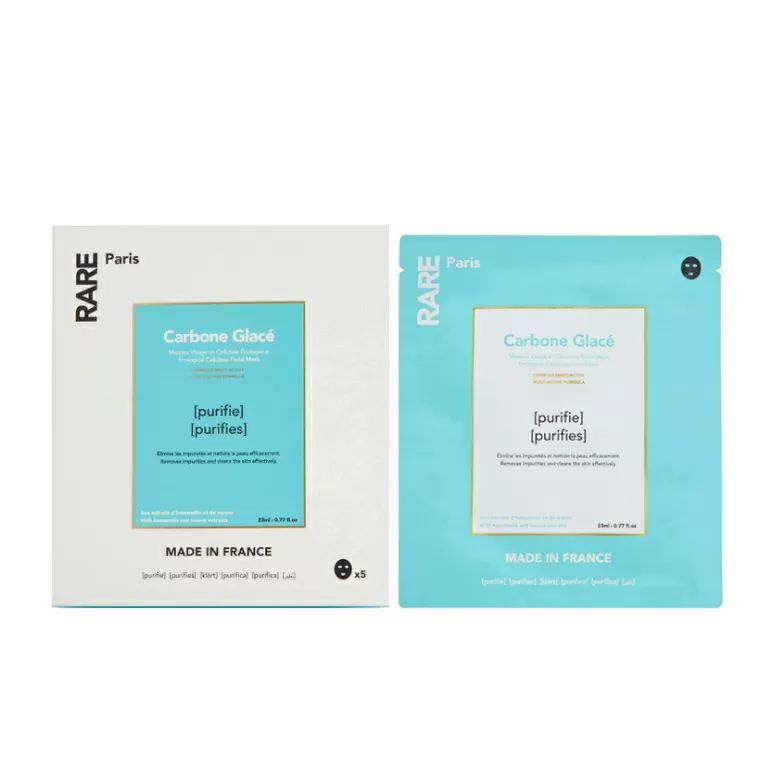 RARE PARIS Carbone Glace Cellulose Facial Mask, Очищающая тканевая ...