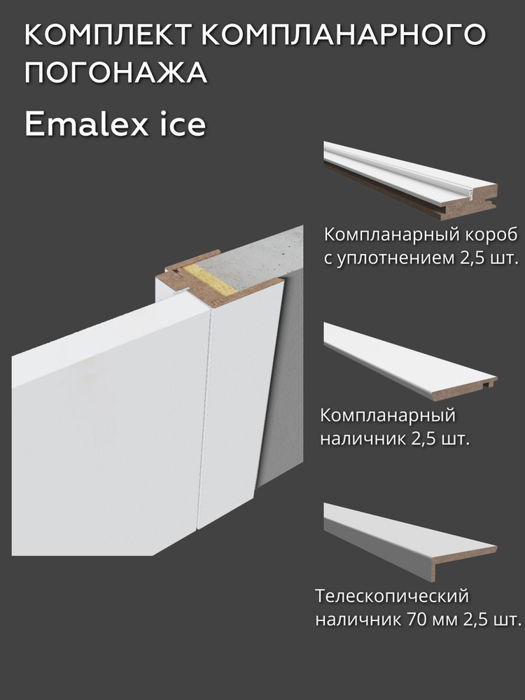 Комплект компланарного погонажа EMALEX ICE (Эмалекс Айс ...