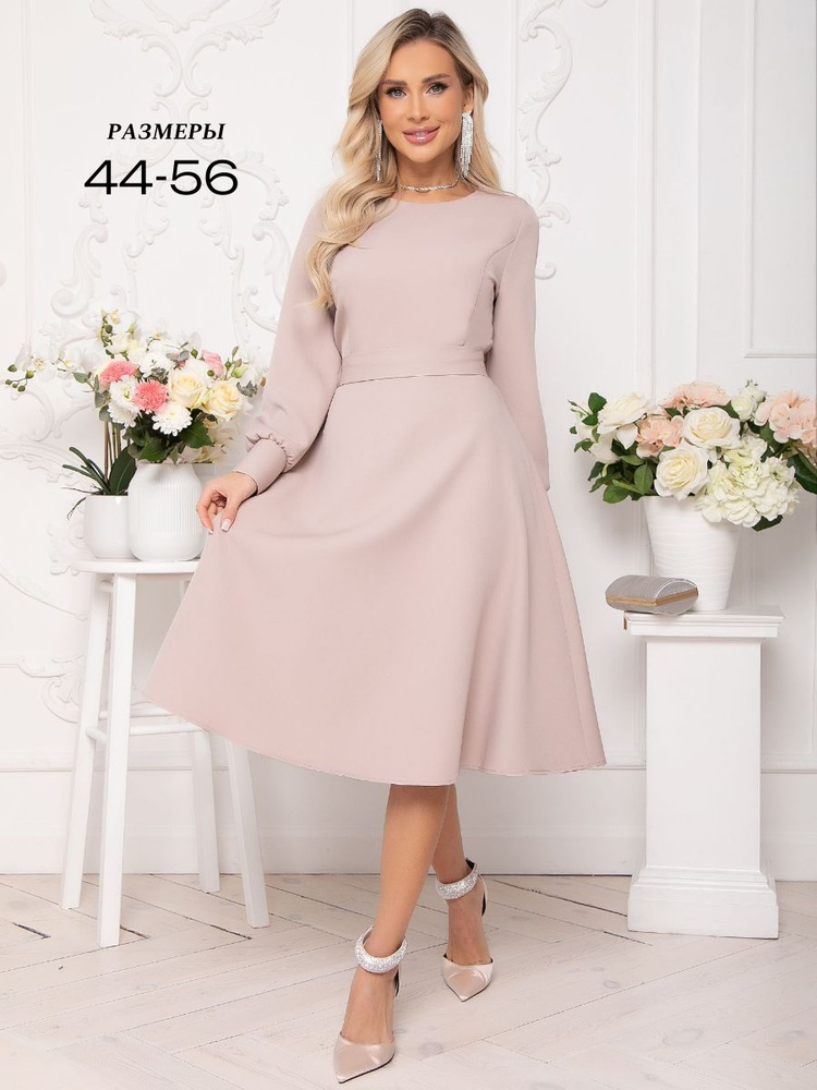 Платье Женский BELLMELODY зернистый светло-бежевый, золотисто-бежевый Вечерний/праздничный ...