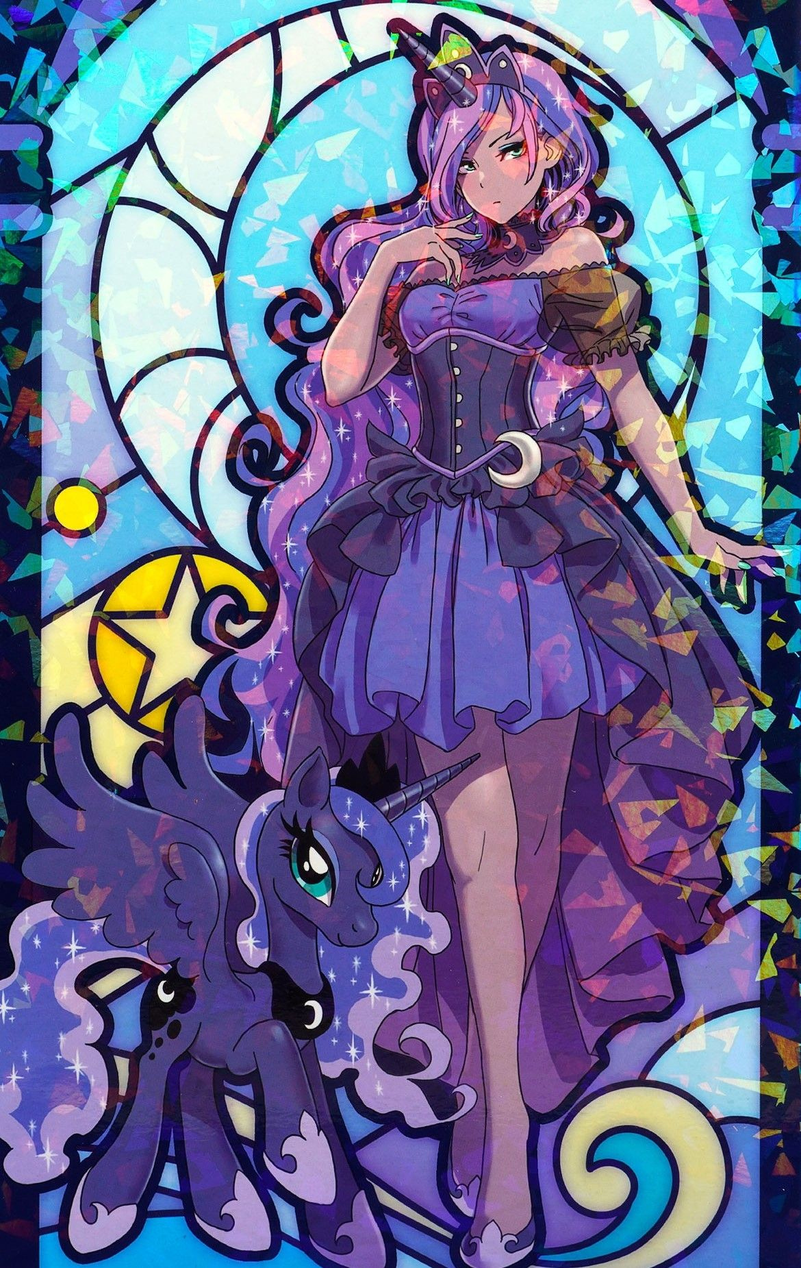 Радужная лошадь(My Little Pony) ver. Princess Luna 22CM купить на OZON ...