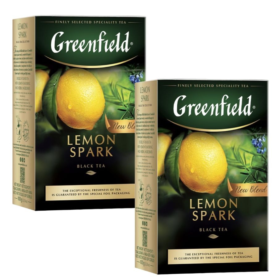 Чай черный Greenfield Lemon Spark 100 грамм 2 штуки купить на OZON по ...