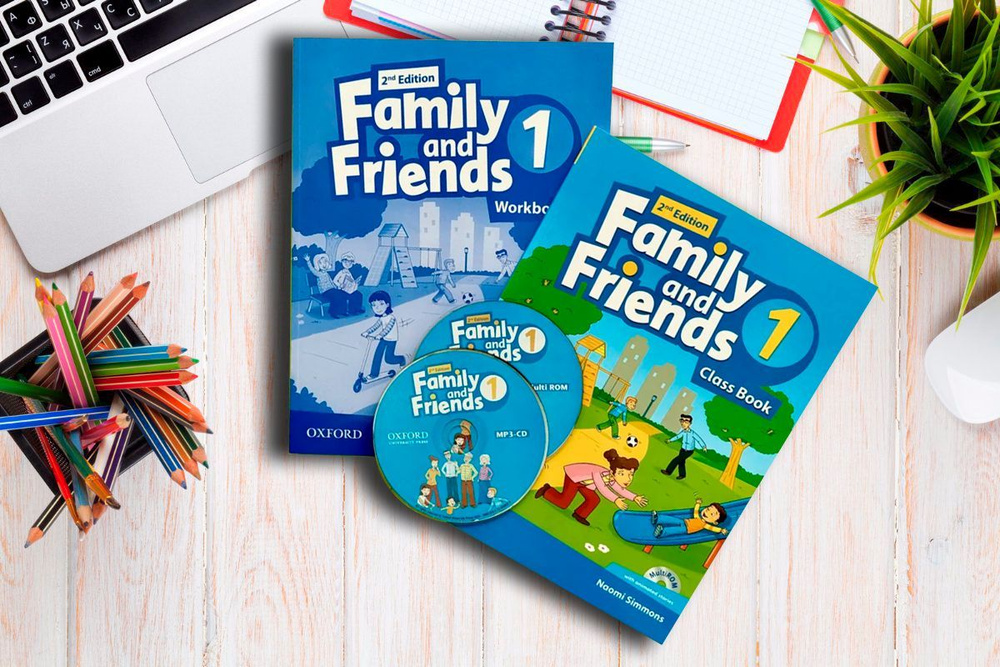Family and Friends 1. КОМПЛЕКТ: Учебник + Рабочая тетрадь + CD/DVD ...