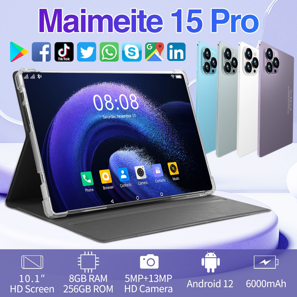 Купить планшет MAIMEITE 2024 Оригинальный 15 Pro Android 12 Глобальное ...