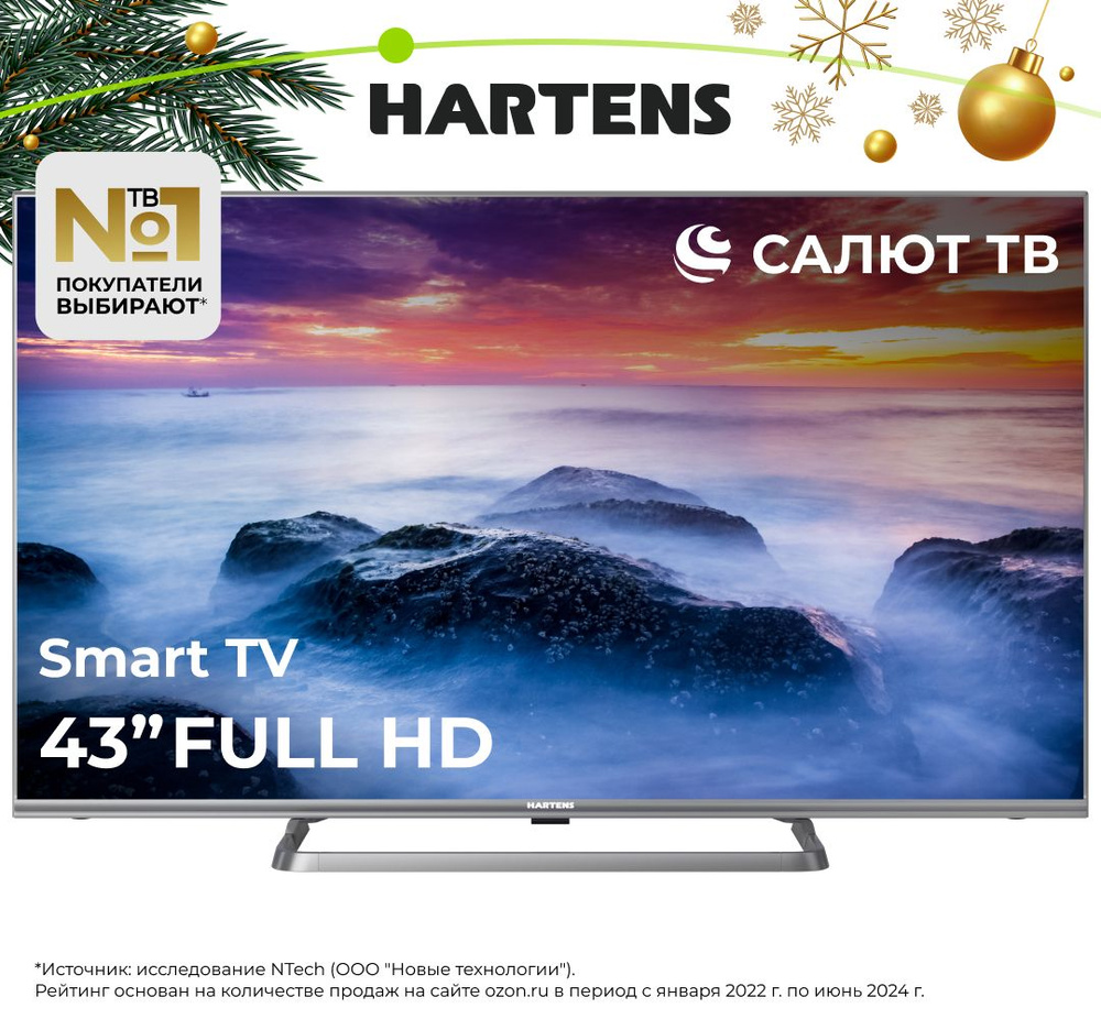 Hartens Телевизор HTS-43FHD11G-HC24 43" Full HD, черный купить на OZON по низкой цене в ...