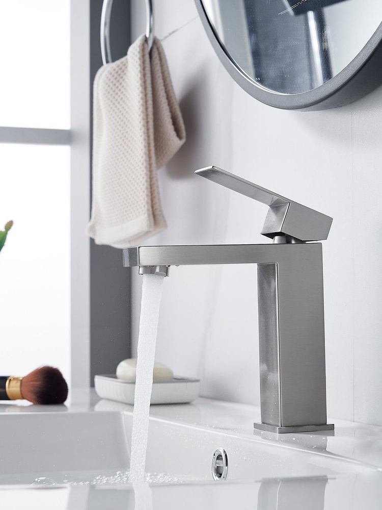 Смеситель для раковины Shevanik S7001L, сатин купить на OZON по низкой ...