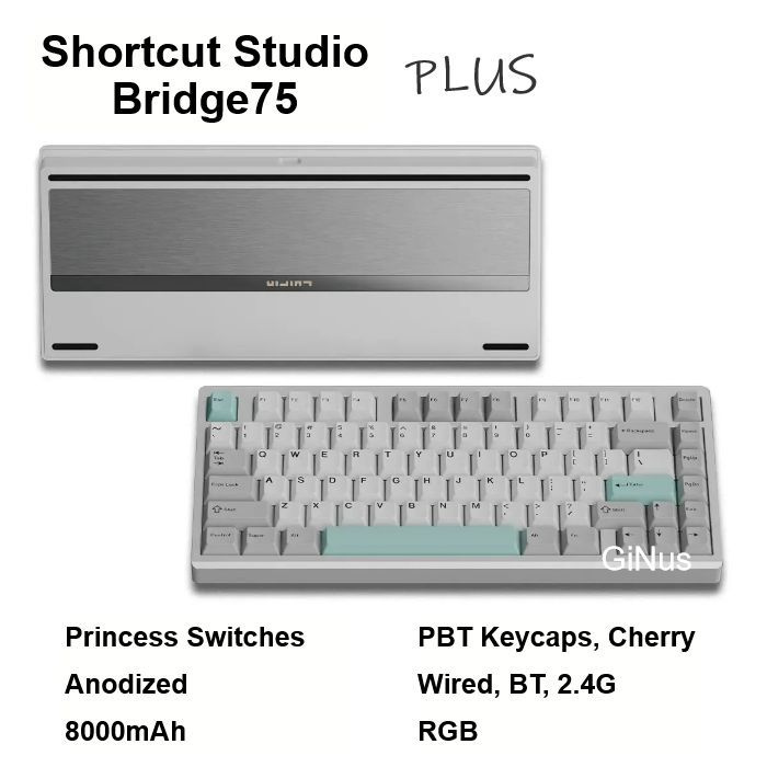 Shortcut studio Игровая клавиатура беспроводная Bridge 75 Plus ...