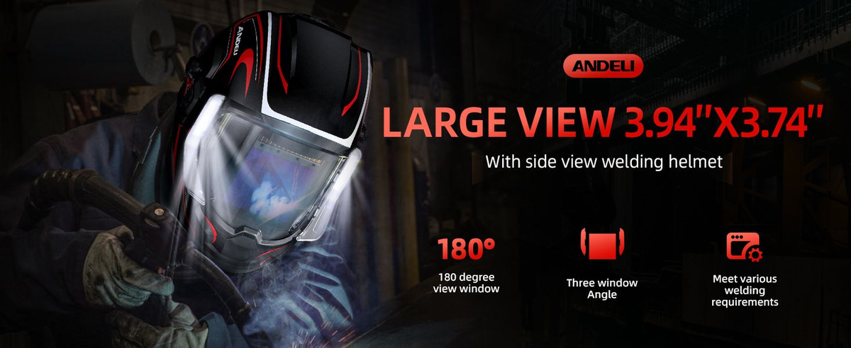Маска сварочная хамелеон ANDELI MOON LED модель экран большой, а цвета реалистичные купить на ...