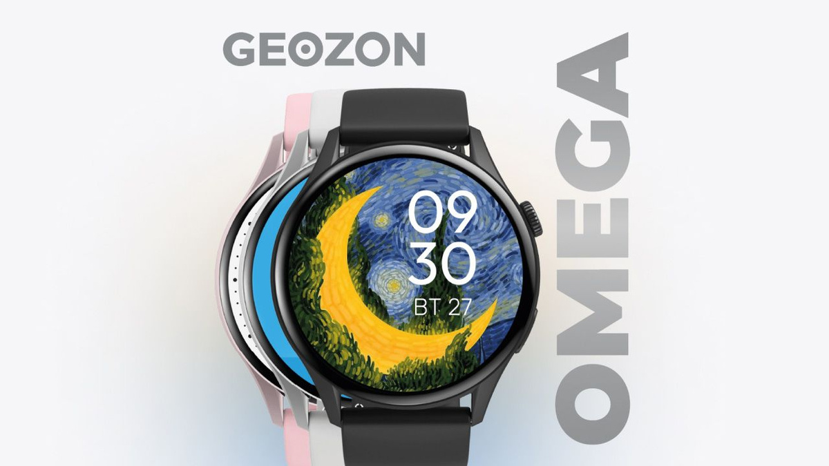 GEOZON Omega Умные часы, 45мм, черные купить на OZON по низкой цене в ...