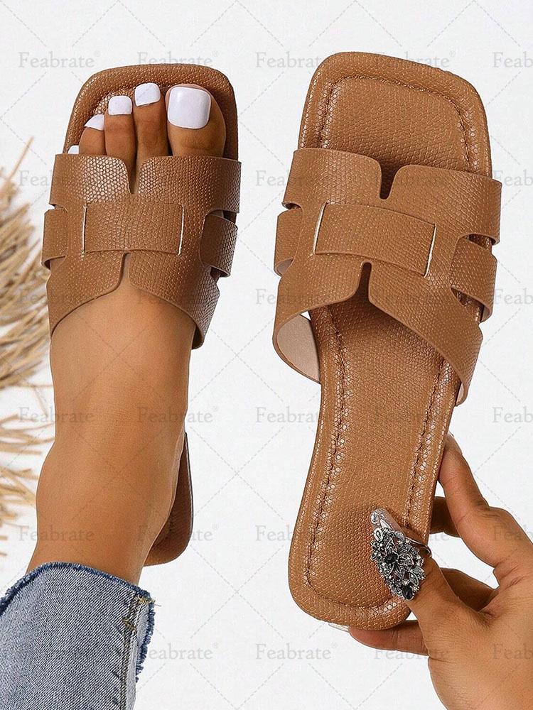 Шлепанцы Женский Feabrate, размер 39 Квадратный нос T (узкая) Без застёжки Лето купить c ...