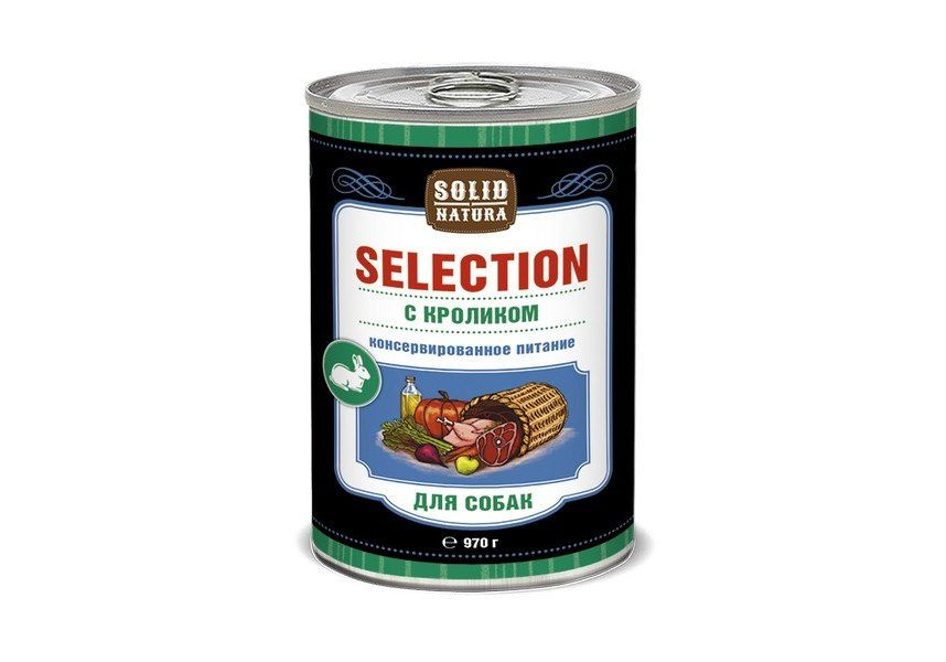 Solid Natura Selection / Консервы Солид Натура для собак Кролик, 970г х 6шт - купить с доставкой ...