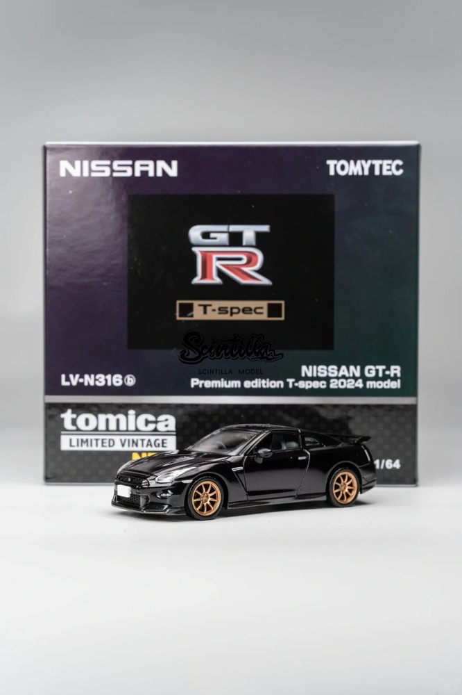 Машинка Tomytec 1/64 Tomica Limited Vintage(TLV)LV-N316b NISSAN GT-R Premium edition T-spec 2024 ...
