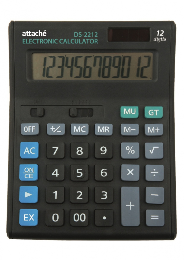 Attache Economy Калькулятор настольный 12 разрядный, цвет черный - купить с доставкой по ...