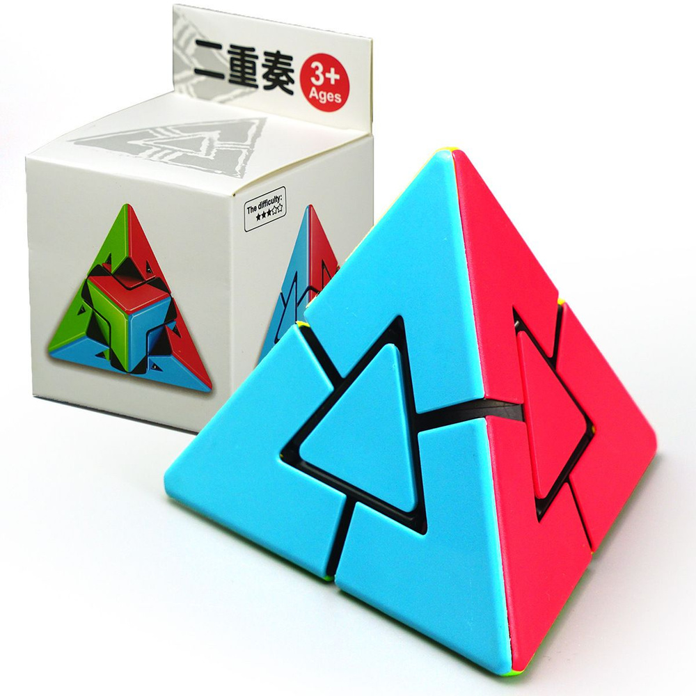(Picube) Fanxin Duo Pyraminx 2x2 странной формы, пирамида, волшебный ...