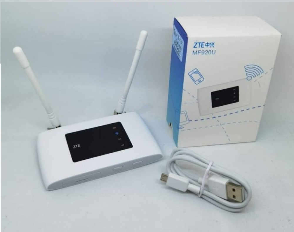 Роутер ZTE MF920u + 2шт. 2dBi, белый, 2.4 ГГц купить по низкой цене с ...
