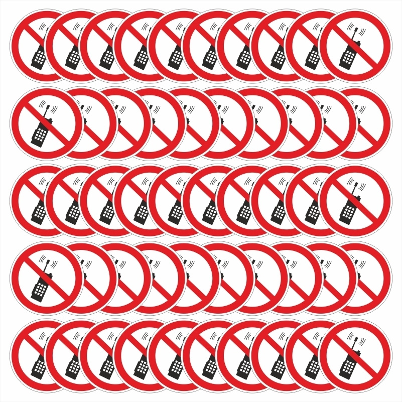 Знак-табличка P18 "Запрещается Пользоваться Мобильным Сотовым Телефоном ...