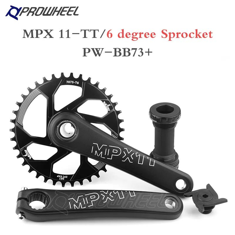 PROWHEEL MPX11, система шатунов для горного велосипеда 175 мм, включая каретку, переднюю звезду ...